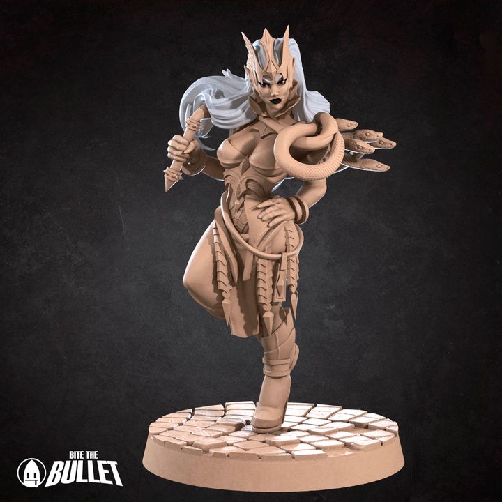 3D Printable Kendall, Drow Mistress (2 Versions) by Bite the Bullet